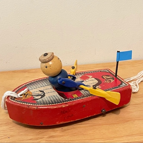 Fisher-Price | Toys | Vintage Antique 94s Fisher Price Row Boat Pull ...